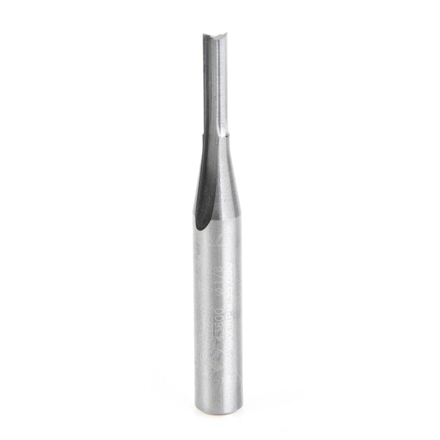 Plastic Cutting Double 'O' Flute Router Bit | 1⁄8 Dia x 1⁄2 x 1⁄4" Sha ...