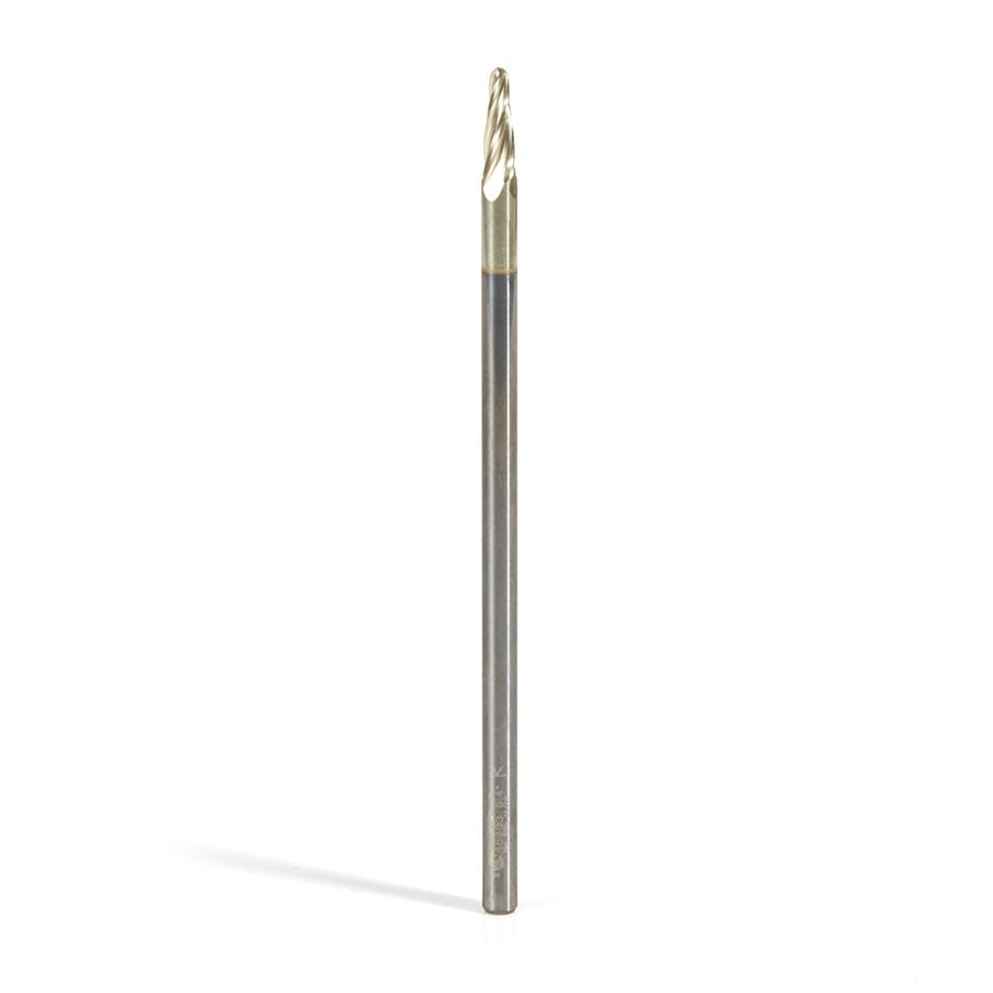 Carving Tapered Ball Nose CNC Router Bit | 5.4° x 1⁄16 Dia x 1⁄32 Radi ...
