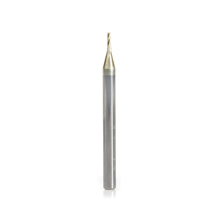 Carving Flat Bottom CNC Router Bit | 0.10° x 1mm Dia x 3mm x 1⁄8 Shank ...