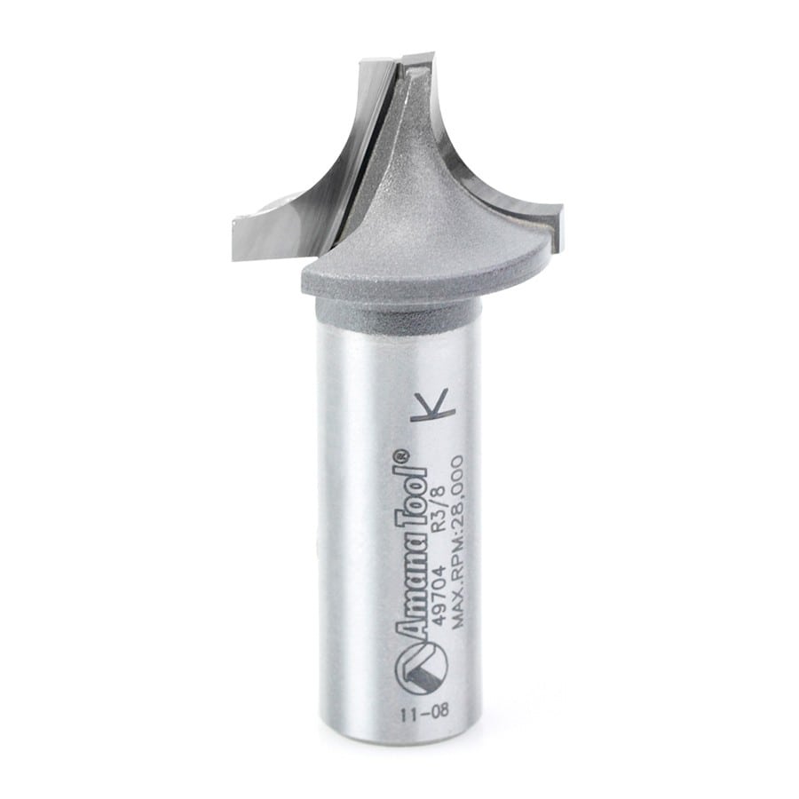 Round Over Groove Router Bit | 3⁄8 Radius x 1" Dia x 5⁄8 x 1⁄2 Shank ...