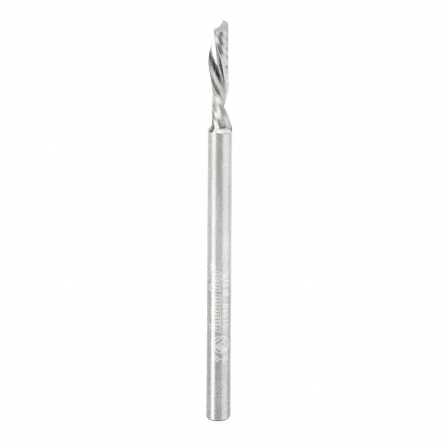 Plastic Cutting Spiral 'O' Flute Router Bit | 1⁄8 Dia x 1⁄2 x 1⁄8 Shan ...