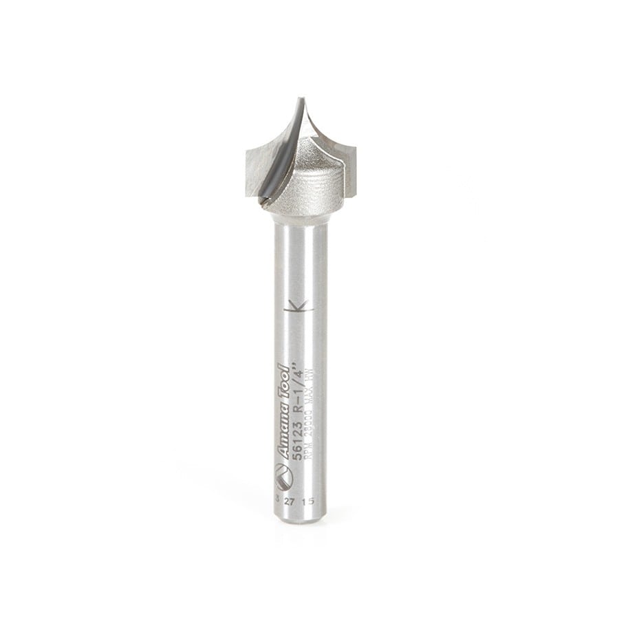 Point Cutting Round Over Router Bit | 1⁄4 Radius x 1⁄2 Dia x 1⁄2 x 1⁄4 ...