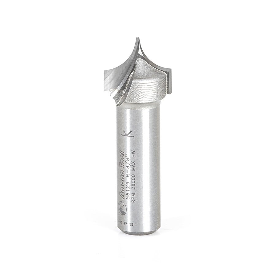 Point Cutting Round Over Router Bit | 3⁄8 Radius x 3⁄4 Dia x 5⁄8 x 1⁄2 ...