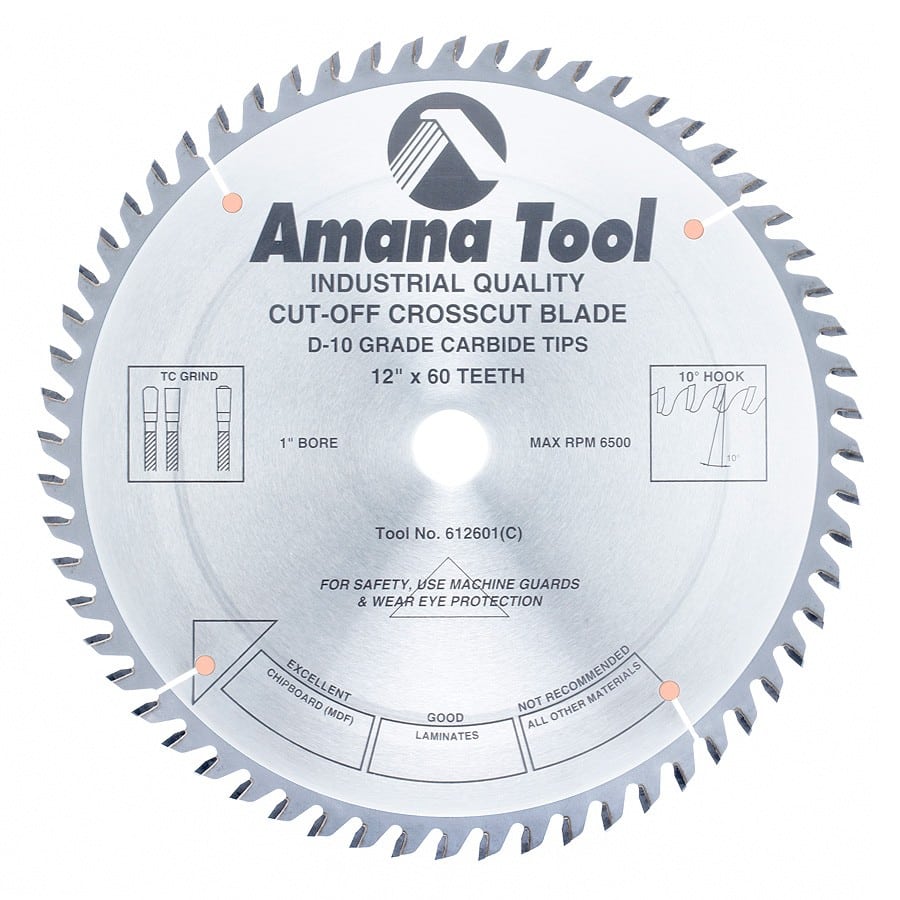 General Purpose Cut-Off Blade - 12" Dia x 60T TCG - 10° | 612601 ...