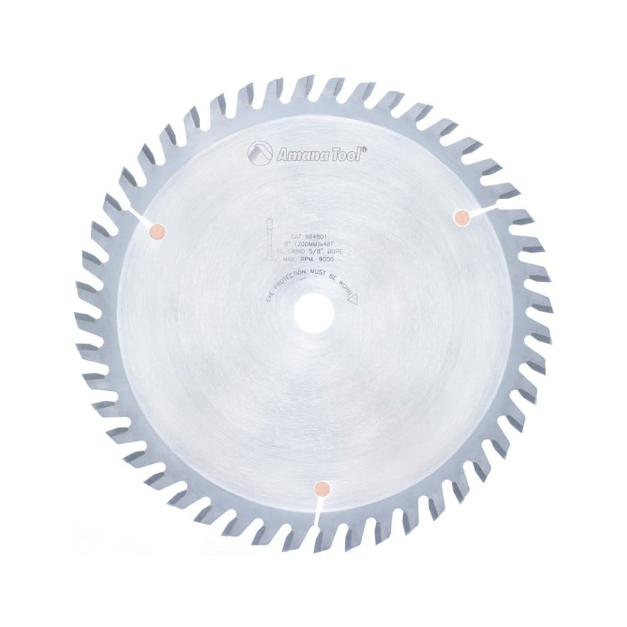 General Purpose Cut-Off Blade - 8" Dia x 48T TCG - 10° - 5⁄8 Bore | 68 ...