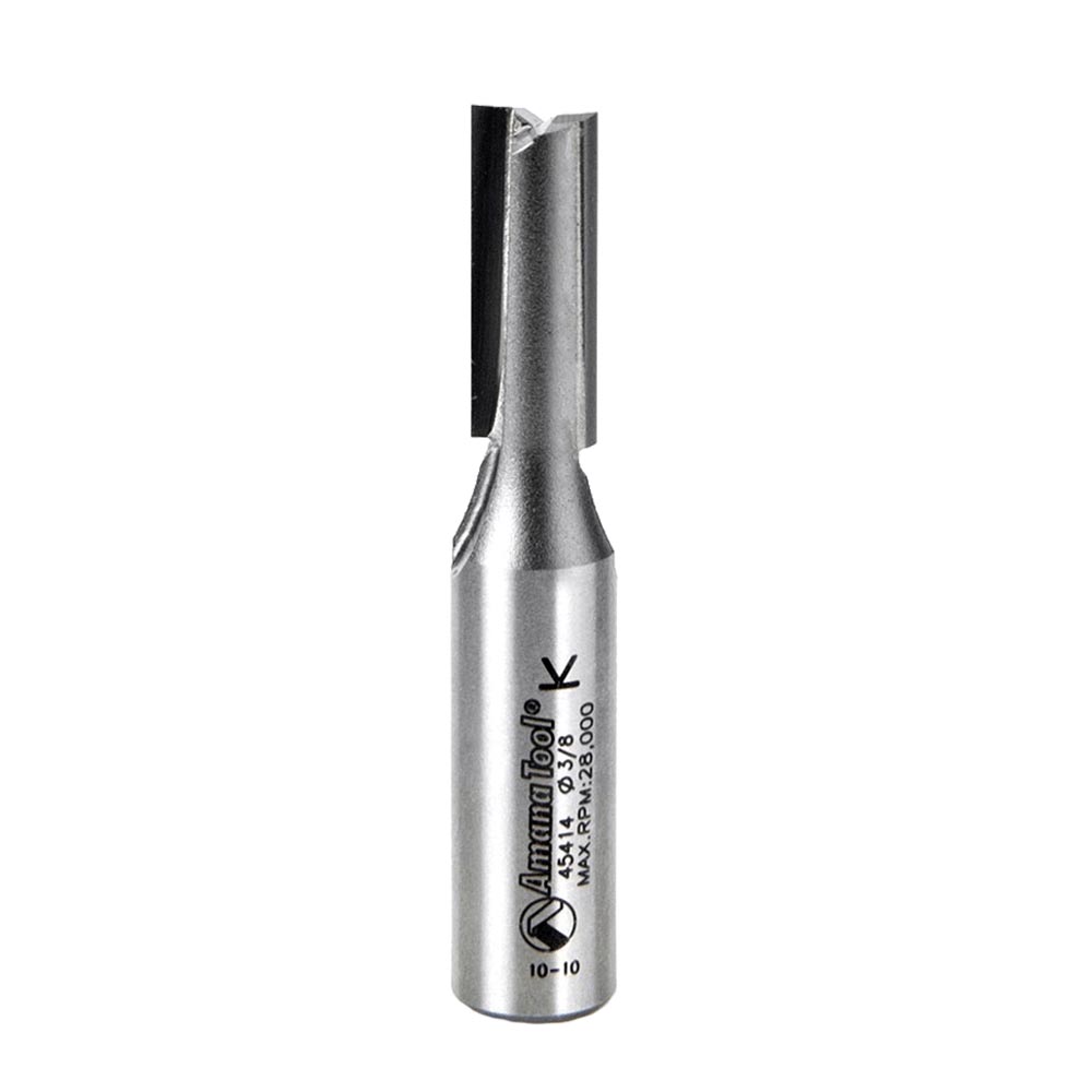 Straight Plunge Router Bit | 2 Flute | 3⁄8 Dia x 1" x 1⁄2 Shank | 4541 ...