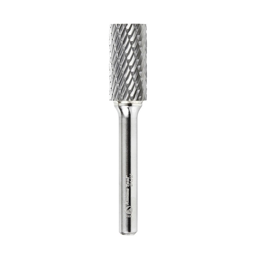 SA Cylindrical No End Double Cut Burr Bit | 1⁄2 Dia x 1 x 1⁄4 Shank ...